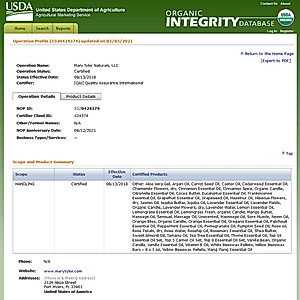 Mary Tylor Naturals Organic Castor Oil 16 oz — USDA Certified Cold Pressed, Hexane Free, 100% Pure and Natural