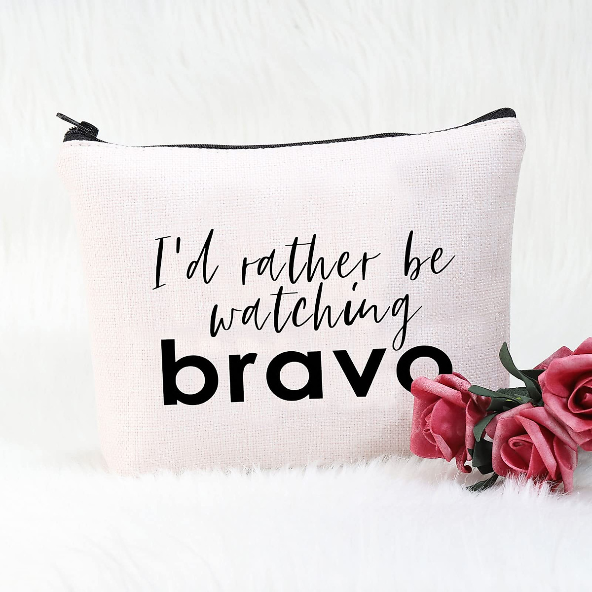POFULL Bravo TV Show Inspired Gift I'd Rather Be Watching Bravo Travel Bag for Mom Sister (watching bravo bag)