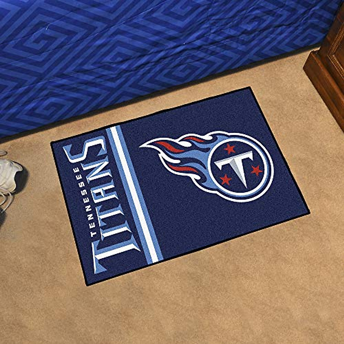 FANMATS - 8239 NFL Tennessee Titans Nylon Face Starter Rug 19"x30"