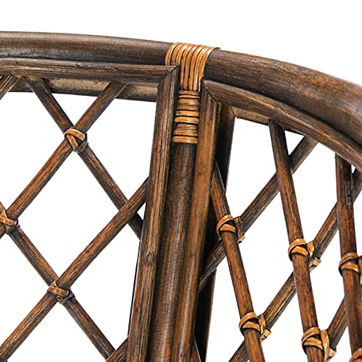 SAFAVIEH Home Collection Carlotta Natural Wash/White Cushion Living Room Dining Room Bedroom Office Foyer Arm Chair