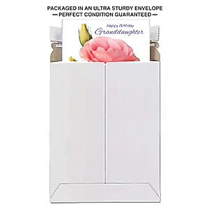 Chuck's Card-O-Rama - Granddaughter Birthday Card - Made in USA - Large Card Opens to 10" x 7.75" - Why Pay More? - 95359