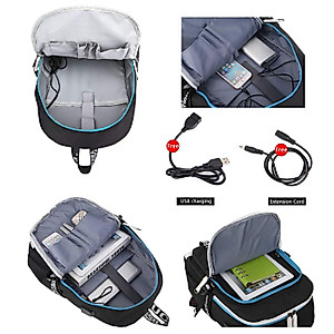 WANHONGYUE SOULEATER Anime Rucksack Schoolbag Laptop Backpack with USB Charging Port and Headphone Jack /5