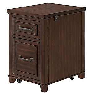 Martin Svensson Home Del Mar Fingerprint Lock File Cabinet, Walnut Coffee