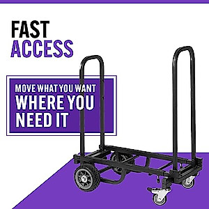 On-Stage UTC1100 Utility Cart - Versatile Heavy-Duty Rolling Storage Cart with Locking Wheels, Ergonomic Handle, and 330 lbs Capacity - Perfect for Musicians, Event Planners, Studios