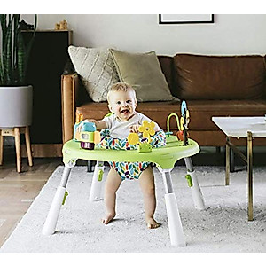 ORIBEL PortaPlay Baby Activity Center: Development focused toys. Foldable, Portable, and Transforms to a Play Table, Unisex (Forest Friends, Green)