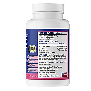Angels’ Eyes PLUS Tear Stain Prevention Beef Powder for Dogs and cats | For All Breeds | No Wheat No Corn | Daily Support for Eye Health | Proprietary Formula