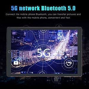 Ejoyous 10 Inch Tablet, Android 12 Tablet, 5G WiFi, 6GB 128GB RAM, Front 200w Rear 500w Camera, 1960x1080 IPS, Bluetooth 5.0, 10 Core 8800mAh Calling Tablet 100‑240V (US Plug)