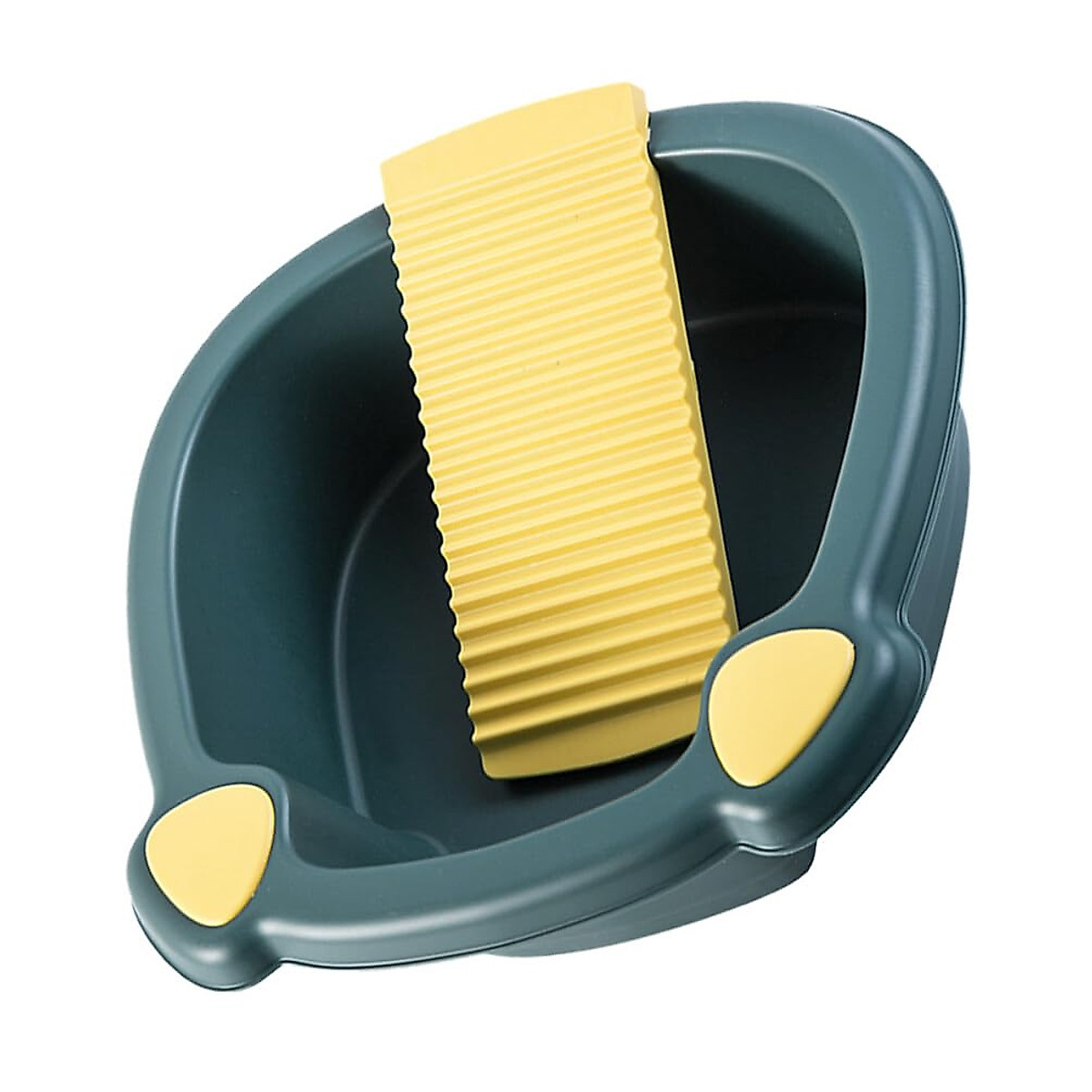 jojofuny 1 Set Hand Wash Board Basin, Washing Basin Washboard, Wash Board, for Hand Washing Clothes, Laundry Scrub Board Household With Holder Portable