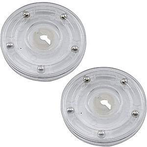SDTC Tech 2 Pack 4 Inch Lazy Susan Turntable Organizer 360 Degree Rotating Swivels Round Clear Acrylic Turntable Holder for Kitchen Corner Cabinets, Spice Rack, Table Cake Decorating, etc
