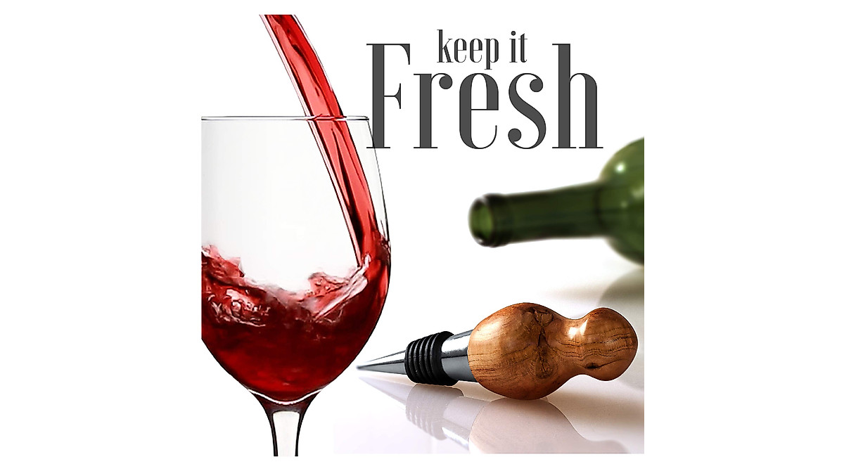Classic Chrome Bottle Stopper with Threaded Post for Custom Handles