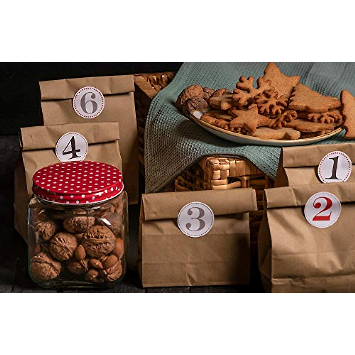 BagDream Brown Paper Lunch Bags Bread Bags 12lb 7x4.5x13.75 Inches 50Pcs Kraft Paper Bags, Paper Snack Bags Bread Bags, 100% Recycled Kraft Lunch Bags