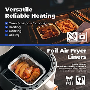 Fit Meal Prep [100 Pack 1 lb Small Aluminum Foil Pans with Lids, Disposable Take Out Food Containers with lids for Freshness and Spill Proof, 5 x 4 Disposable Cookware for Catering, Restaurants