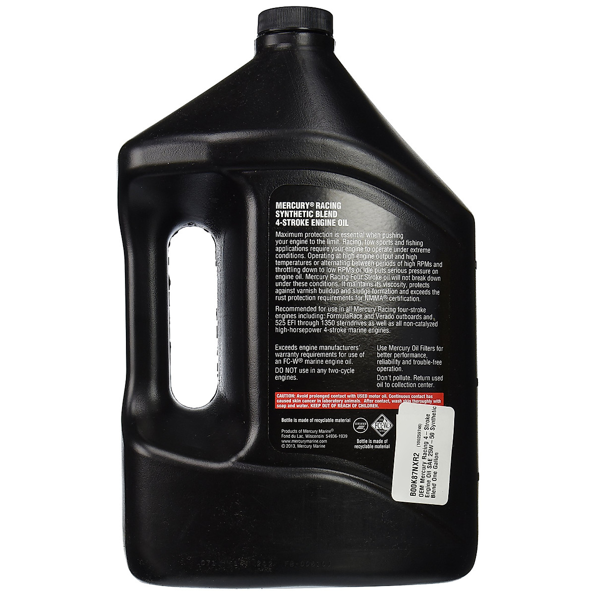 MERCURY OEM Verado 4-Stroke Engine Oil SAE 25W-50 Synthetic Blend One Gallon # 8M0078014