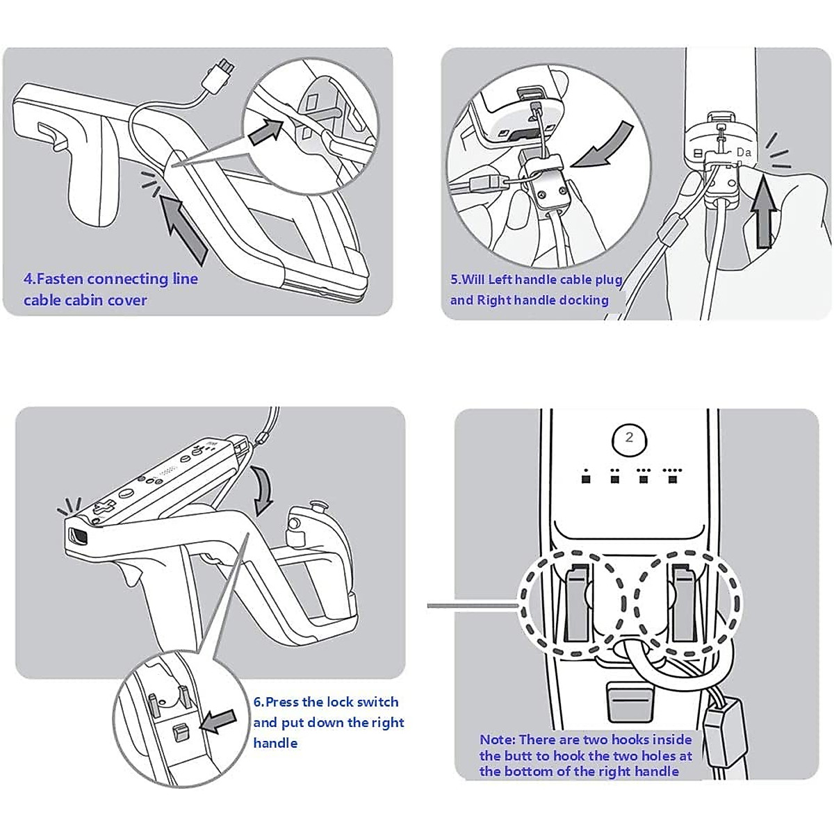 Arrocent Mario Kart Racing Wheel and Zapper Light Gun for Wii Wii U (Pack of 2, White)