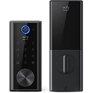 eufy Security Smart Lock Touch, Remotely Control with Wi-Fi Bridge, Fingerprint Keyless Entry Door Lock, Bluetooth Electronic Deadbolt, Touchscreen Keypad, BHMA Certified, IP65 Weatherproof