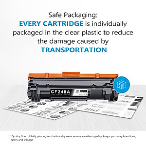 48A Toner Cartridge Black 1-Pack (with Chip) Replacement for HP48A Toner Black Cartridge 48A CF248A Toner Cartridge to use with Laser Pro M15a, M15w; MFP M28a, M29w; MFP M30w, M31w Printer Ink