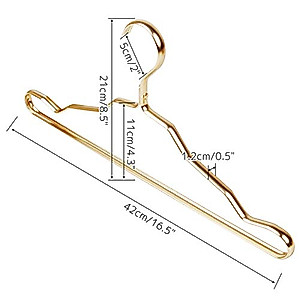 Creation Core Pack of 10 Stylish Aluminum Metal Coat Suit Clothes Hangers(Golden)