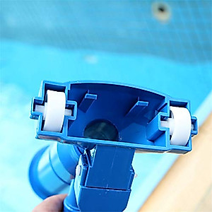 Underwater Vacuum Pool Cleaner Handheld Pool Spa Pond Mini Jet Vac Vacuum Cleaner w/Bag, and 4' Pole for Above Ground Pools, Fountain, and Hot Tub (Blue)