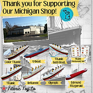 TitanicToyCo RMS Titanic Model Ship 1 Ft Long Assembled Titanic Toys For Kids, Historically Accurate Titanic Toy, Titanic Ship, Titanic Cake Topper, Titanic Figurine, Titanic Boat, Titanic Replicas