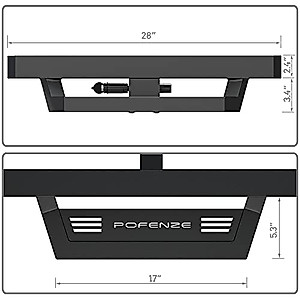 LONGSUN Tow Hitch Step fit for Truck with 2 inch Hitch Receivers Strong Steel Construction Textured Black with Pin Lock