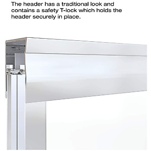 Basco CLCH05A6070CLSV Classic Sliding Shower Door, 56-60 in. W x 70 in. H, Silver Clear Glass