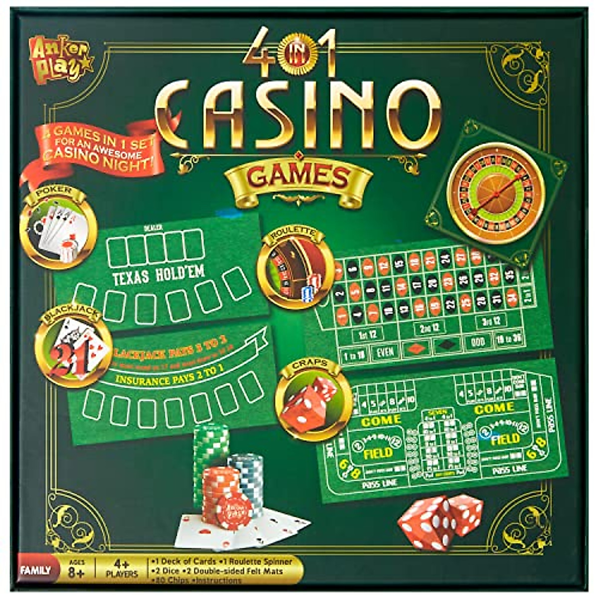 4 in 1 Casino Games