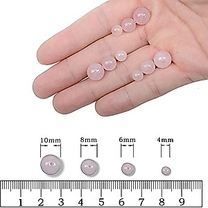 GangGangHao 750pcs 6mm Real Natural Round Stone Beads Smooth Crystals Loose Gemstone Multi Color Mixed DIY for Jewelry Making(6mm,15 Color Mix-S1)