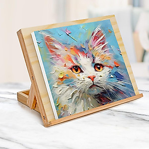 DRAWLEX Easel for Painting - Tabletop Easel Stand, Adjustable Angle Art Wooden Easels for Painting, Canvases, Books, Artwork Displays Etc