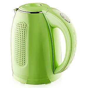 Ovente Portable Electric Kettle Stainless Steel Instant Hot Water Boiler Heater 1.7 Liter 1100W Double Wall Insulated Fast Boiling with Automatic Shut Off for Coffee Tea & Cold Drinks, Green KD64G
