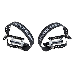 Power Grips High Performance Pre-Assembled Strap/Pedal Kit, Black, X-Large