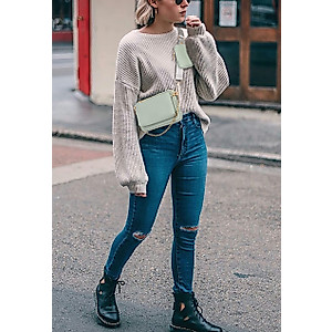 UTO Small Crossbody Bags for Women 3 in 1 Trendy Belt Purse Fashion Designer Mini Cute Sling Fanny Chest Pack Green