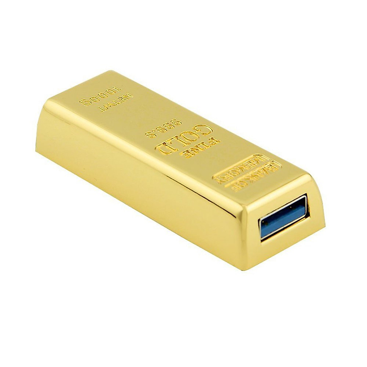 Usbkingdom 64GB USB 3.0 Flash Drive Super Speed Novelty Metal Bullion Gold Bar Shape Pendrive Memory Stick Thumb Drives Flashdrive USB Flash Disk