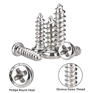 1000Pcs mini screw kit M1 M1.2 M1.4 M1.7 Phillips pan Head Micro Screws Self-Tapping Electronic small metric screw PA Nickel-Plated