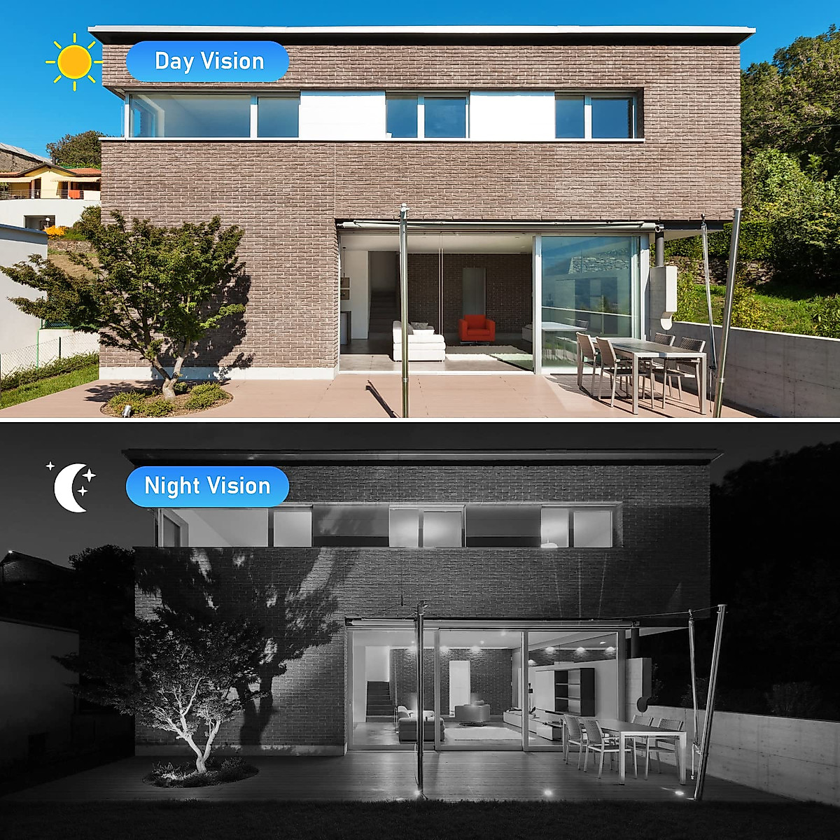 4K 8MP Outdoor POE PTZ Camera, Auto-Tracking Security IP Camera with 20X Optical Zoom, IR Night Vision Person/Vehicle/Pet Detection, Built-in 2-Way Audio Support Up to 128GB SD Card (Not Included)