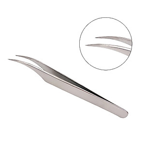 Eyelash Extension Tweezers Set of 2 pieces straight & curved Lash Extension Precision Tweezers, Professional Stainless Steel Precision Tweezers set