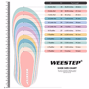 Weestep Little Kid Boys and Girls Lightweight Hook and Loop Running Sneaker, Pink, 2 Little Kid