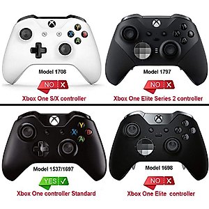 eXtremeRate Textured Blue Back Panels, Comfortable Non-Slip Side Rails, 3D Splashing Handles, Game Improvement Replacement Parts for Xbox One Standard Controller Model 1537/1697