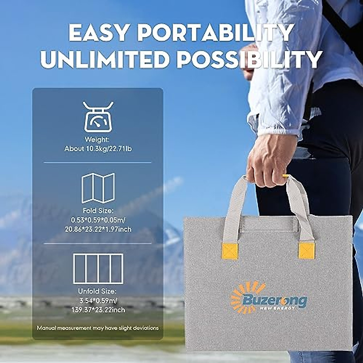 300W Portable Solar Panels with Multi Connector Solar Charger with Kickstands for Camping RV Fast Charge Power Station