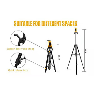 LAND Laser Level Kit Class Laser Ⅱ,Self-Leveling laser Cross Level,Horizontal and Vertical Points Rotatable 360 Degree Suitable for interior design（Lightweight Tripod,Battery Included ）