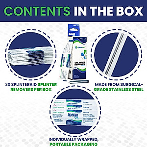 SplinterAid - Painless Splinter Removal Kit | Effortless Quick Splinter Out | Essential First Aid for Outdoors, Home, Travel | Ideal for Camping, Hiking, Woodworking, DIY Supplies | No Tweezers