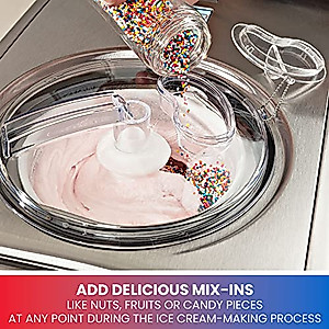 Total Chef 2-in-1 Automatic Ice Cream and Yogurt Maker, 1.6 qt (1.5L), Stainless Steel, Built-In Compressor, Fresh Homemade Frozen Yogurt, Sorbet, Gelato in 1 Hour, No Salt or Pre-Freezing, Silver