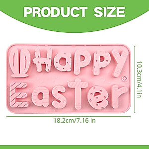 Crethinkaty Easter Chocolate Mold-1Pack Happy Easter Silicone Chocolate Mold-Happy Easter Letters Shaped Chocolate Pudding Candy Making Mold for Easter.