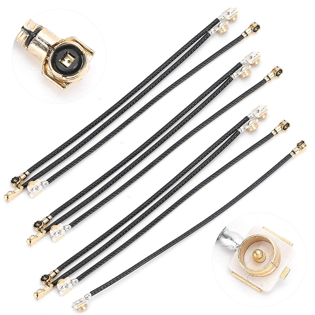 753 10Pcs IPEX4 MH4 Gen4 UFL Female to IPEX1 Cable, IPEX-4 IPEX MHF4 Gen4 UFL Female to IPEX-1 Connector for AX200/9260 8265