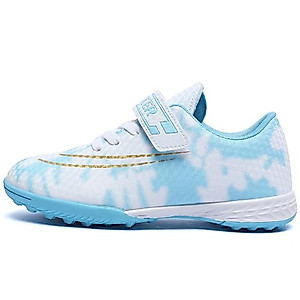 YASOWIN Kids Turf Soccer Shoes Boys Girls Youth Football Shoes Athletic Outdoor/Indoor Soccer Shoes Cleats (Toddler/Little Kid/Big Kid)