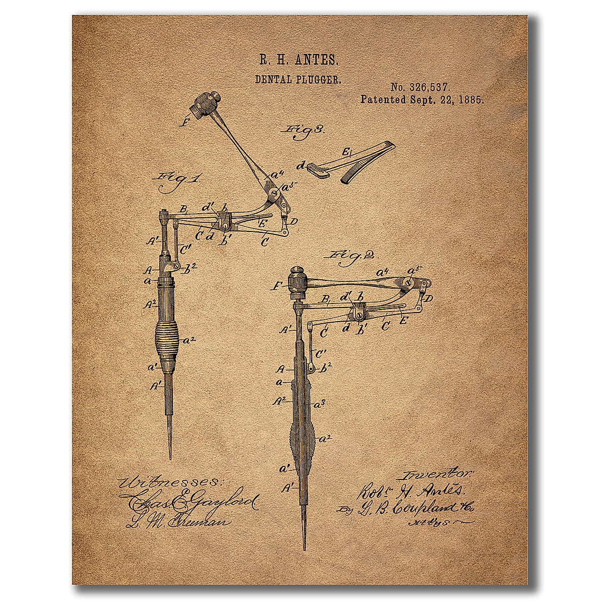 Dentist Patent Wall Art Prints - Set of 6 Vintage Replica Photos