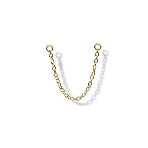 PAVOI 14K Earrings Chain Connectors (45 Millimeters, Yellow Gold)