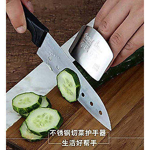 304 Chef Stainless steel Finger guard knife cutting protector Hand Kitchen Safe slice tool for Chef - Cooking Avoid Hurting When Slicing and chopping (2)