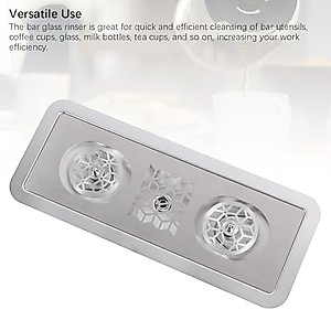 Glass Cup Washer Rinser, High Pressure Steel Glass Washer for Home Kitchen with Multi Angle, Stainless Steel Pitcher