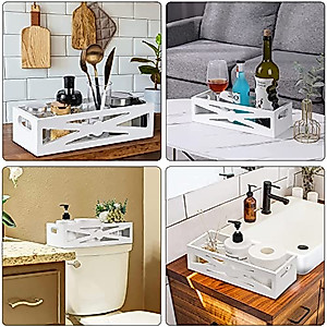 QILICHZ Bathroom Decor Box 3Pcs Toilet Paper Baskets Tank Topper Bathroom Baskets Toilet Tank Basket Tray Decorative Storage Basket Box for Bathroom