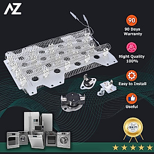 AZ4U Dryer Heating Element Replaces For Samsung DV45K6500EV/A3 DV45K6500EW/A3 DV45K6200EZ/A3 DV52J8700EP/A2 DV48J7700EW/A2 DV45H6300EW/A3 DVE45M5500P/A3 DVE45M5500W/A3 DVE60M9900V/A3 DV50K7500EW/A3